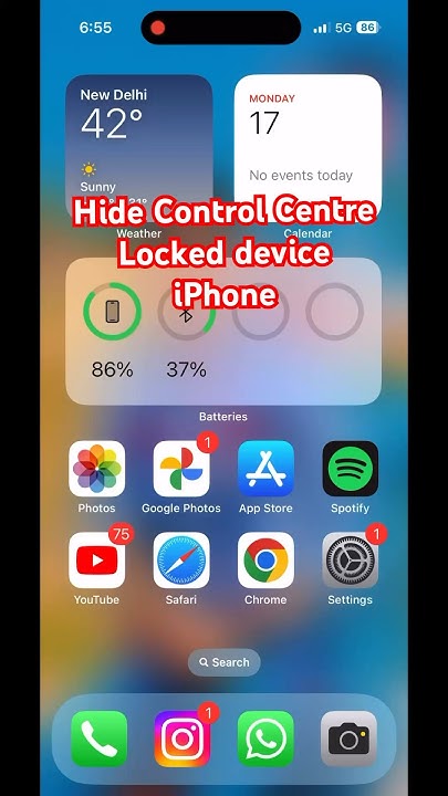 Hide control center when locked iphone #iphone #controlcentre #ios18 #shorts - YouTube