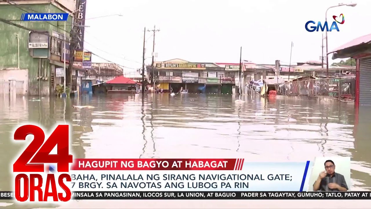 Baha, pinalala ng sirang navigational gate; 7 barangay sa Navotas ang ...