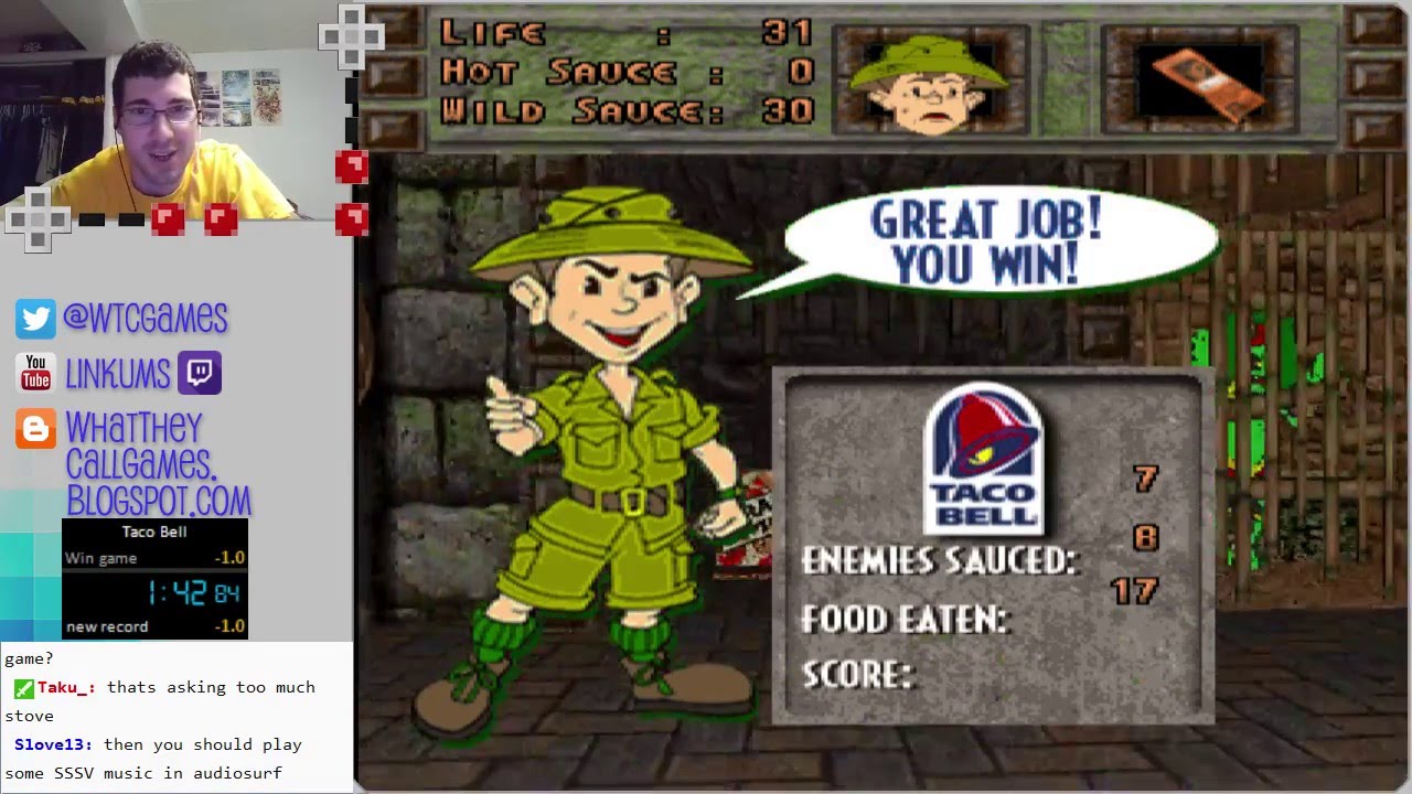 Taco Bell: Tasty Temple Challenge any% in 1:42.84 - YouTube