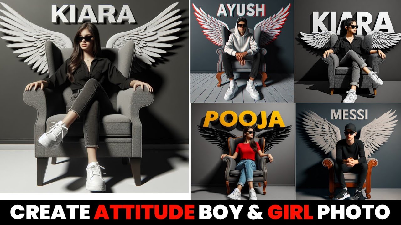 How to create 3D AI Attitude boy & girl Images😎| Viral photo editing ...