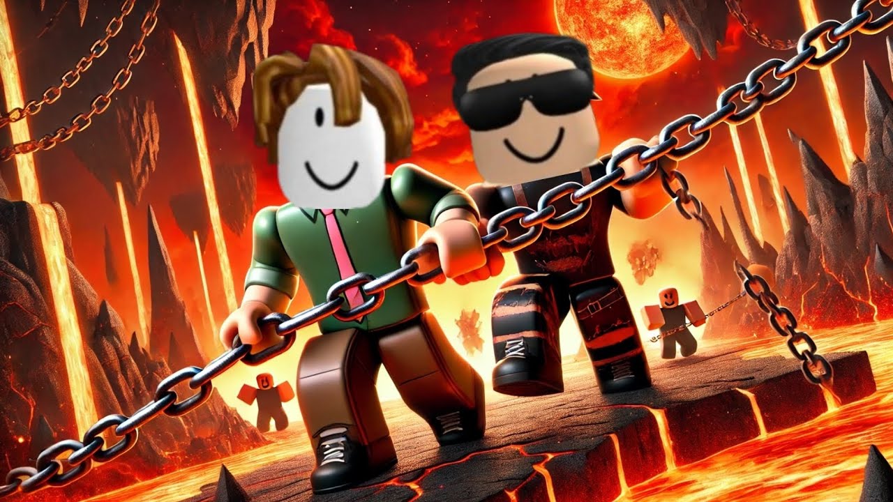 CHAINED TOGETHER ON ROBLOX! - YouTube