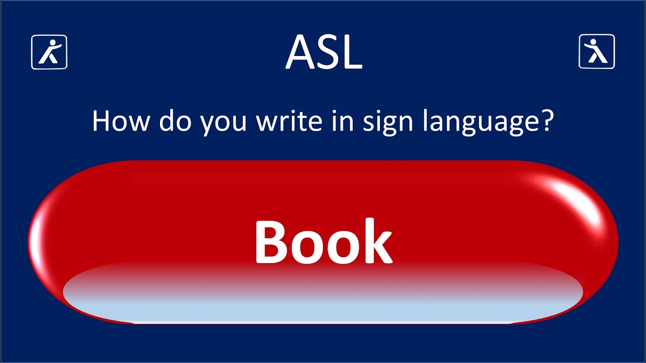 Deaf community ask. How to write it in sign language: Book - YouTube