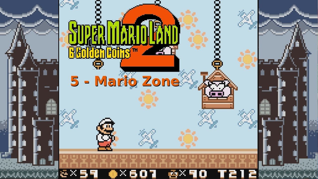 Super Mario Land 2 DX | Stage 5 - Mario Zone | Playthrough (all stages ...