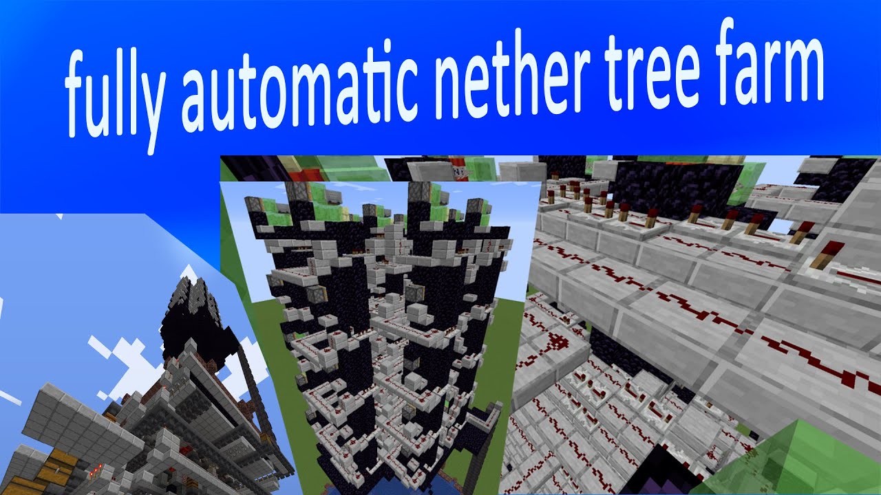 Minecraft Fully automatic nether tree farm build/is it worth it - YouTube