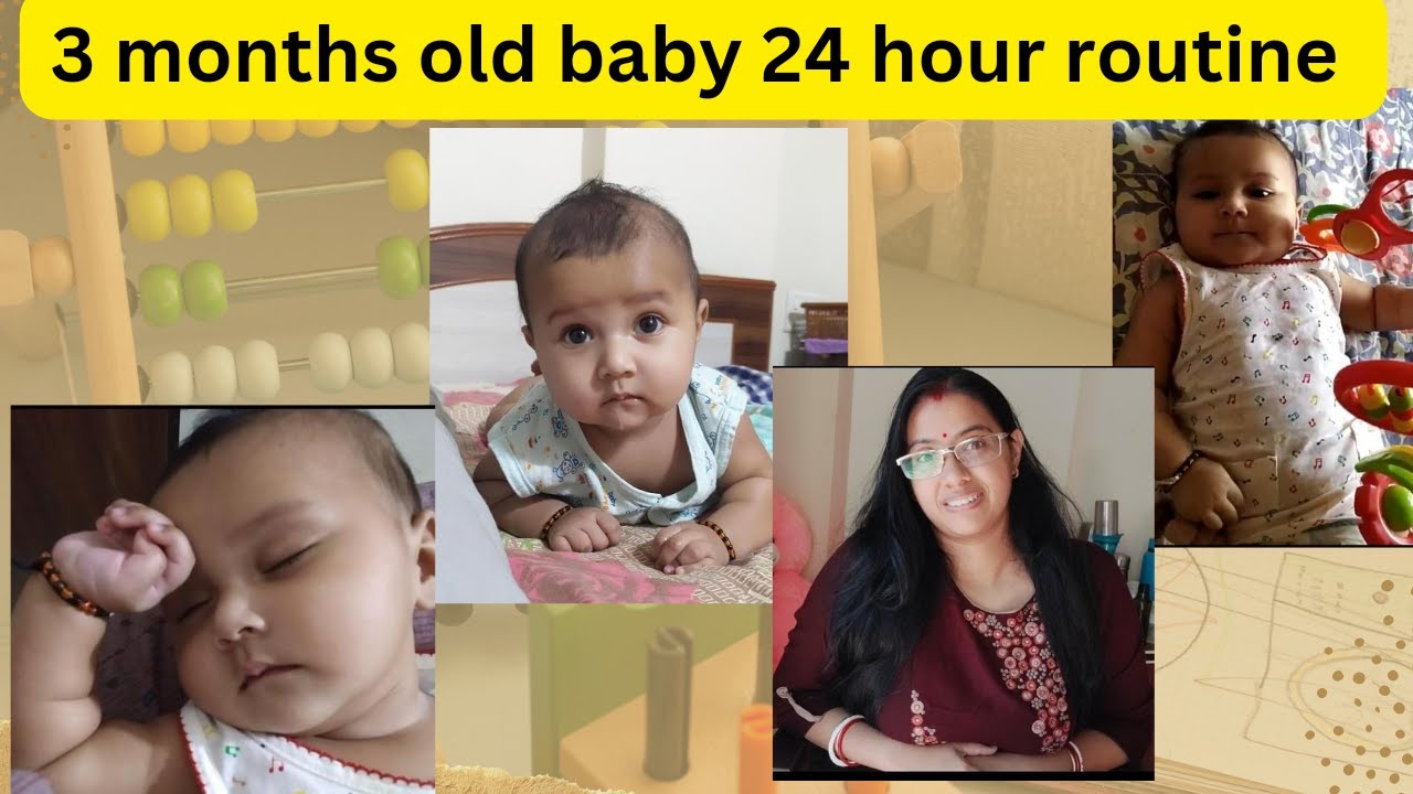 3 months old baby's full day routine /My baby full day routine/24 hours ...