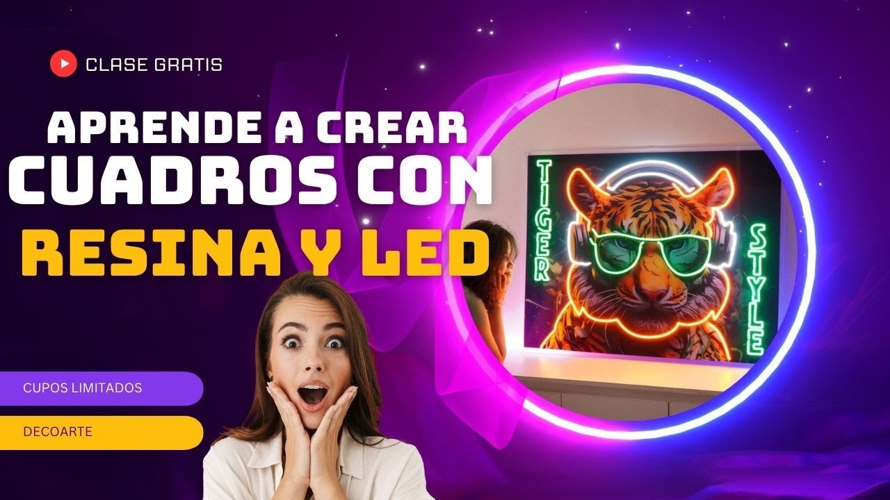 Aprende a crear Cuadros con resina Y luz Led - YouTube