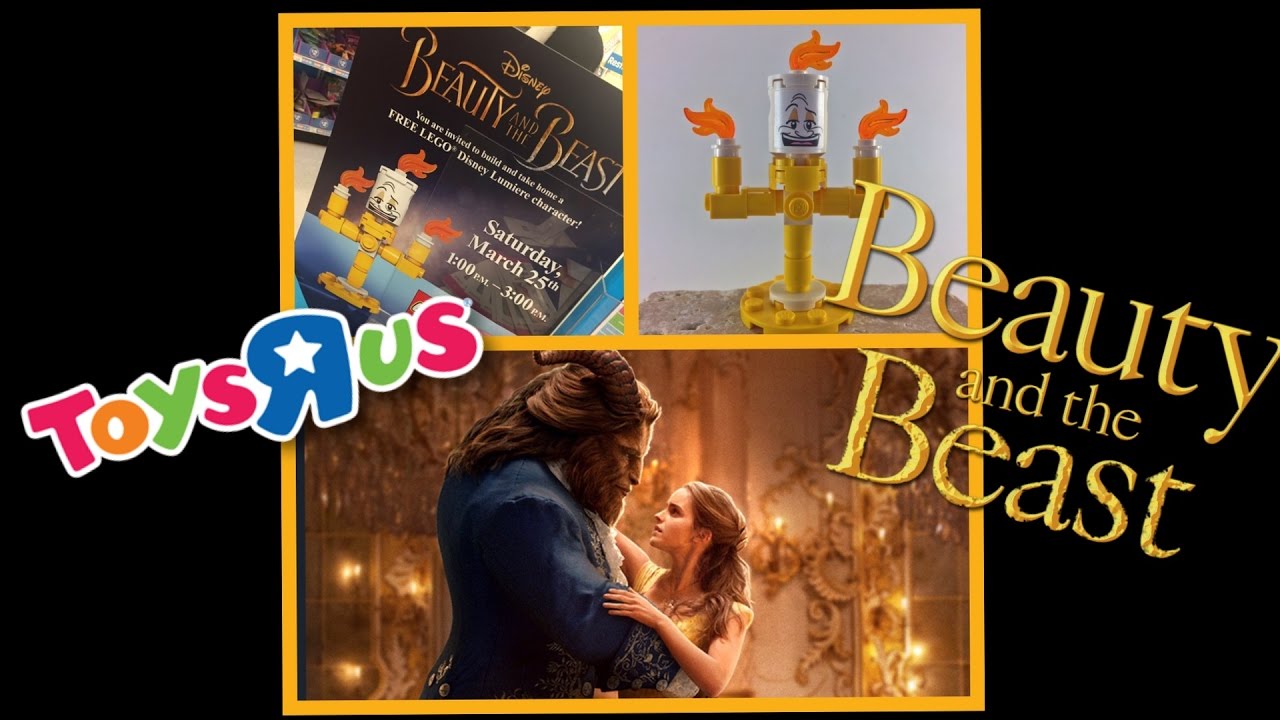 TOYS R US BUILD AND TAKE LEGO LUMIERE EVENT BEAUTY AND THE BEAST - YouTube
