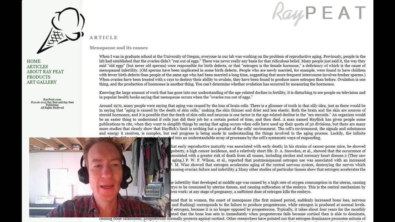 Menopause and its causes - Dr. Ray Peat (read by Jared Pitts) - YouTube