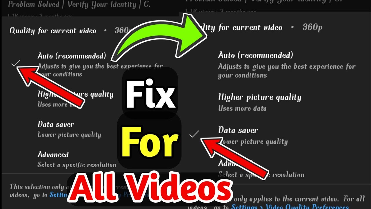 How To Fix Youtube Video Quality | Video Quality Settings | Youtube ...