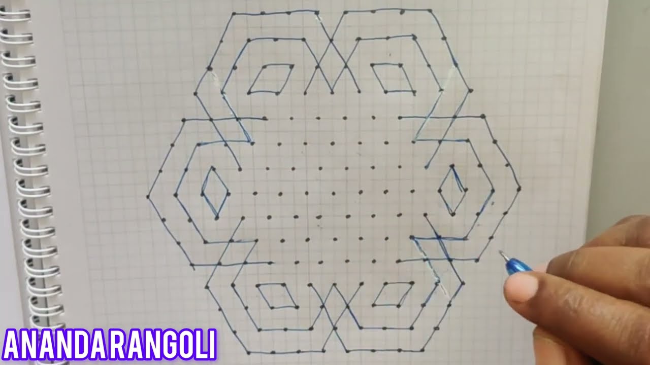15*8 Middle Dot Rangoli Design Geometrical Shapes Rangoli Design Very ...
