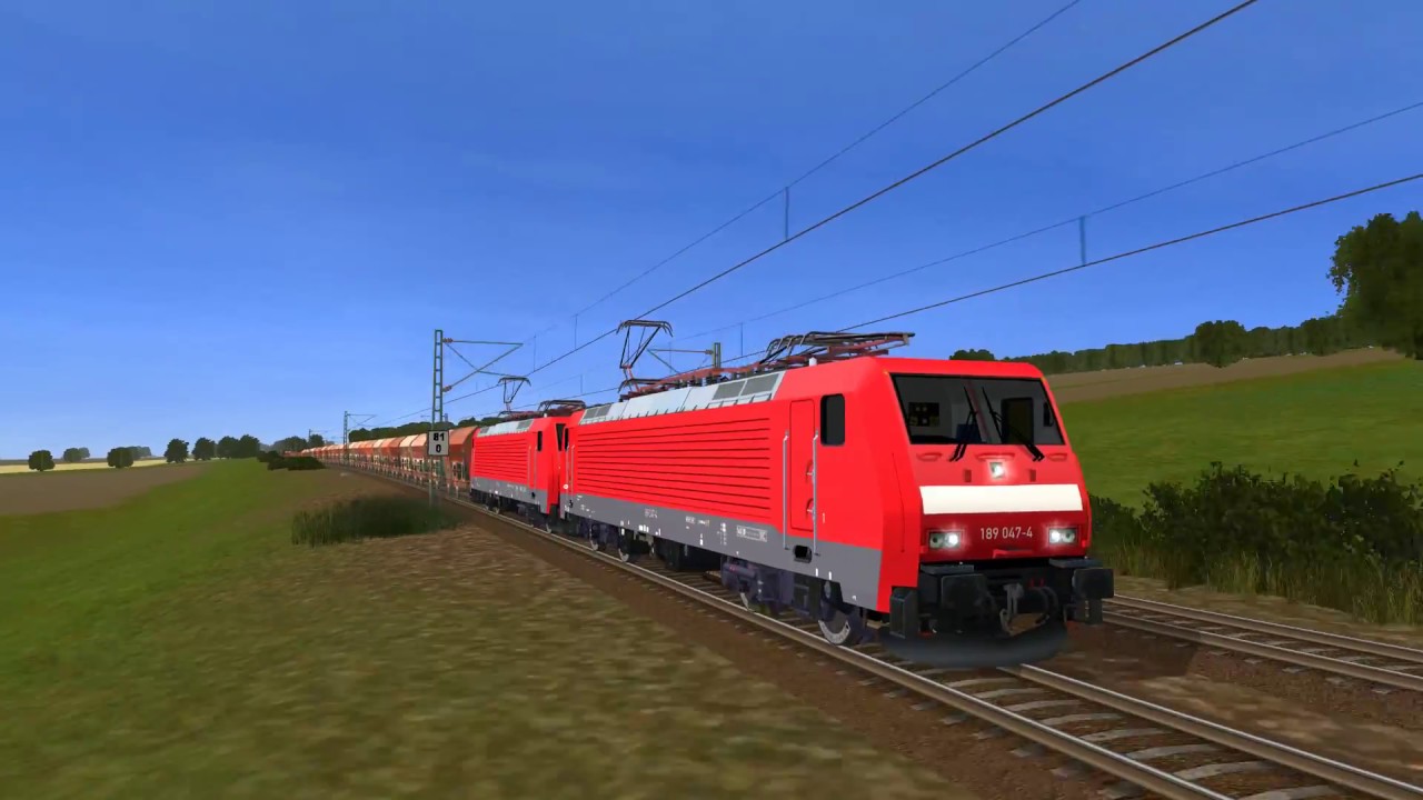 PTP2 DB BR189 ES64F4 Drehstromlokomotive Güterzug Weimar - Großheringen ...