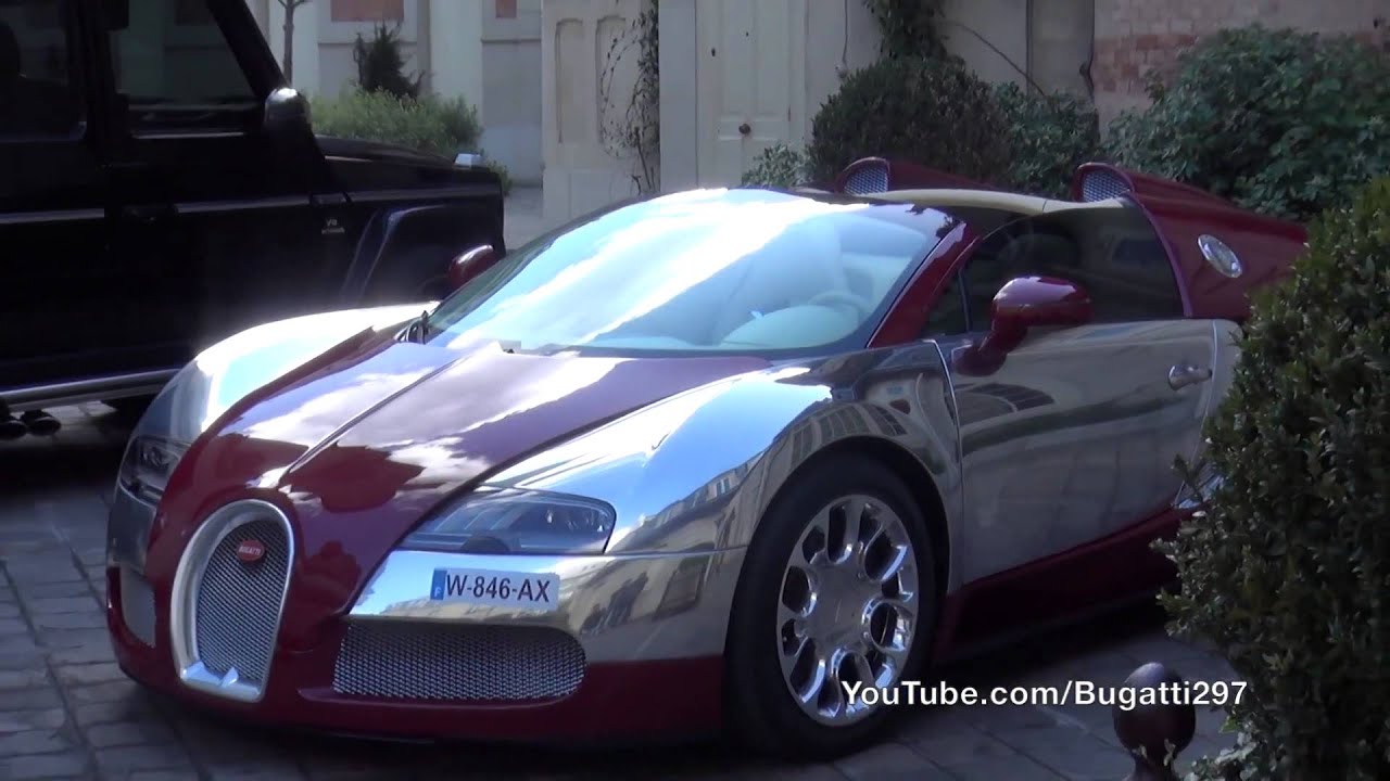 Bugatti Veyron Grand Sport Red & Chrome Shooting ! - YouTube