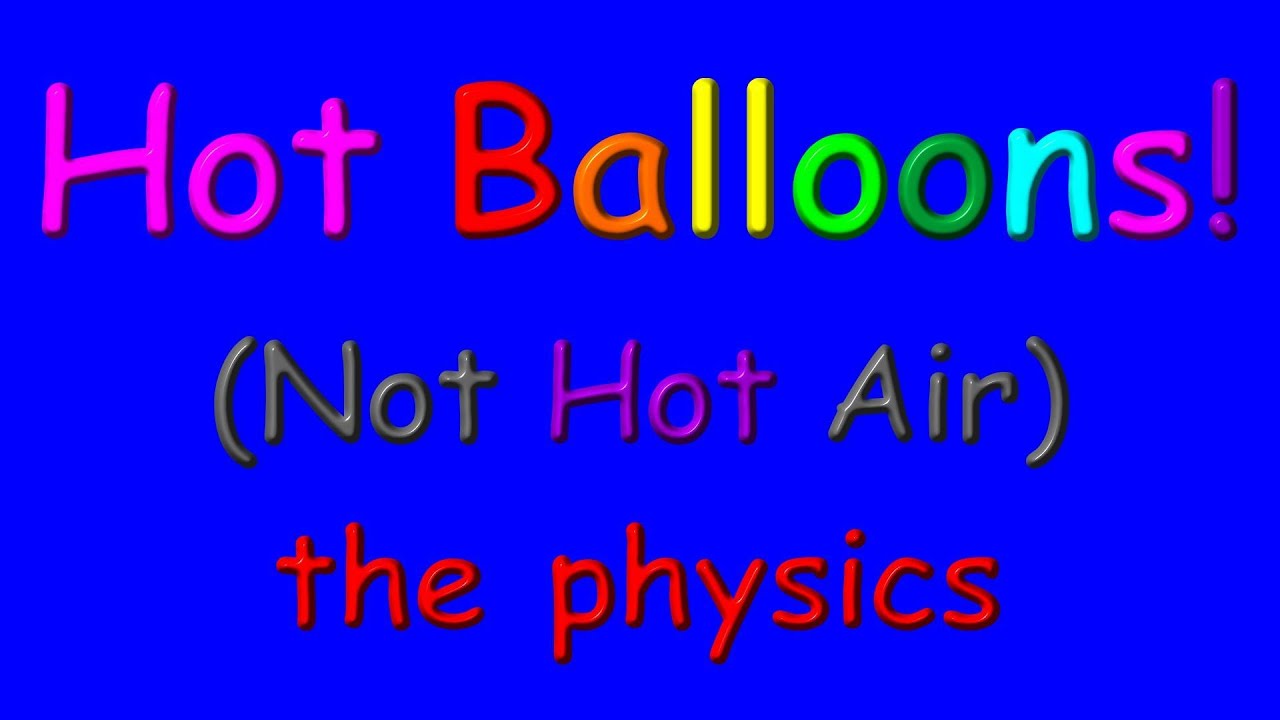 Hot Balloons! (Not Hot Air) -- the physics r1 - YouTube