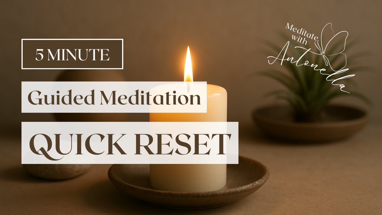 5-Minute Guided Meditation for Stress Relief & Re-Centering | Quick ...