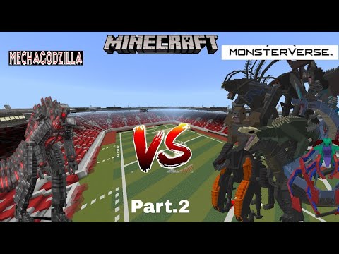 Mechagodzilla VS Monsterverse in Minecraft PE (part 2) #minecraft - YouTube
