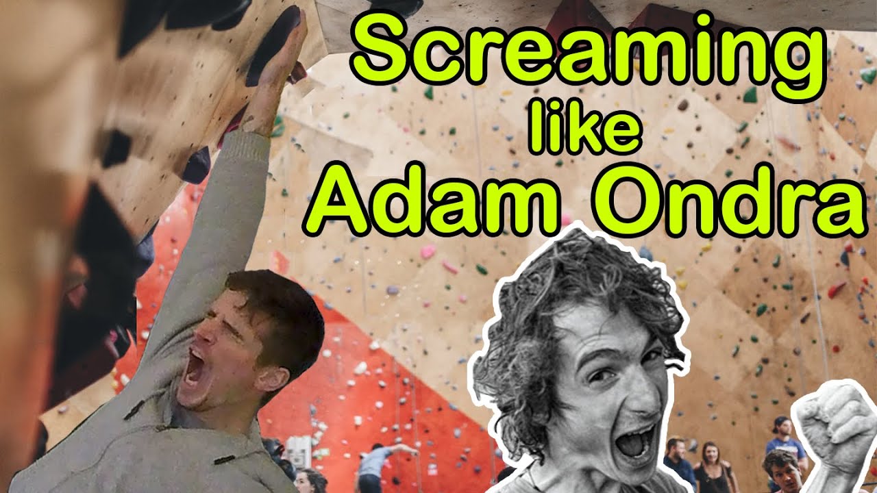Screaming like Adam Ondra at the Gym - YouTube