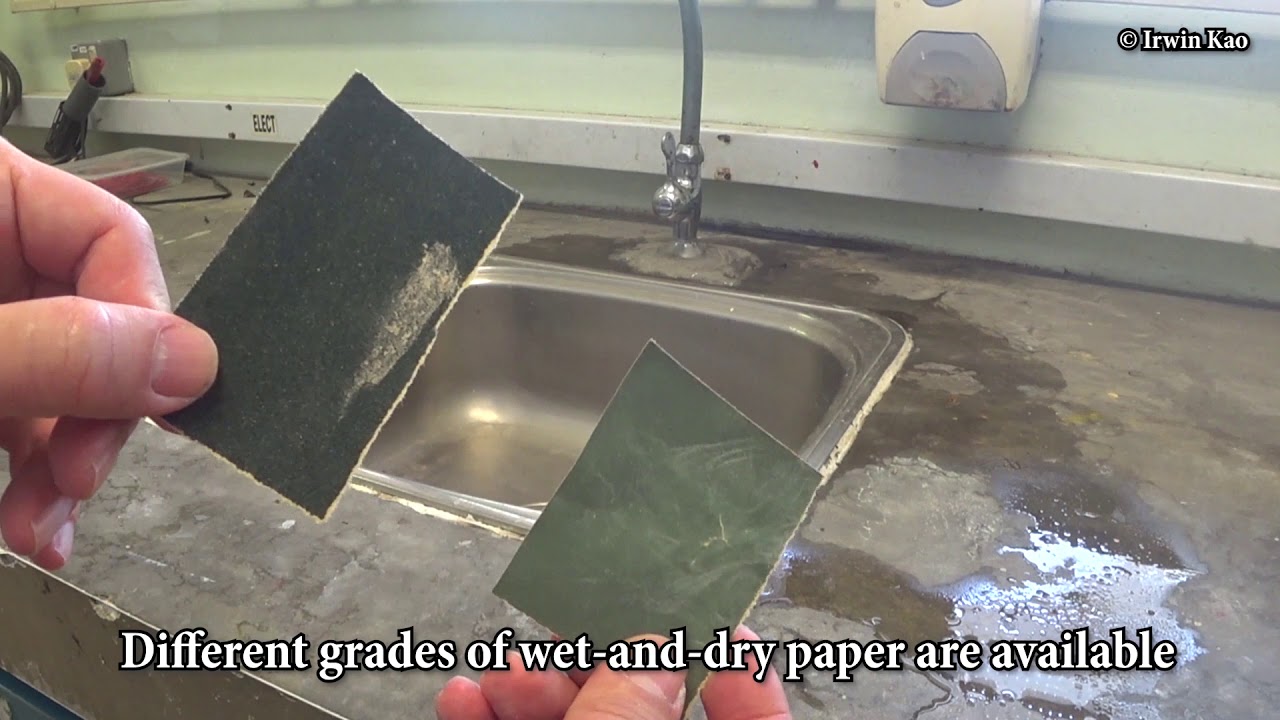 Smoothing acrylic using wet and dry paper - YouTube