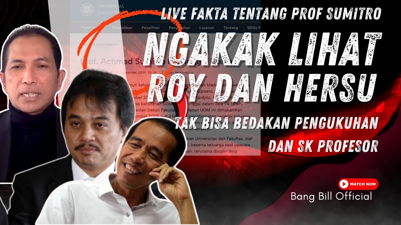 NGAKAK, ROY SURYO & HERSUBENO GAGAL PAHAM TENTANG GELAR PROFESOR ACHMAD ...