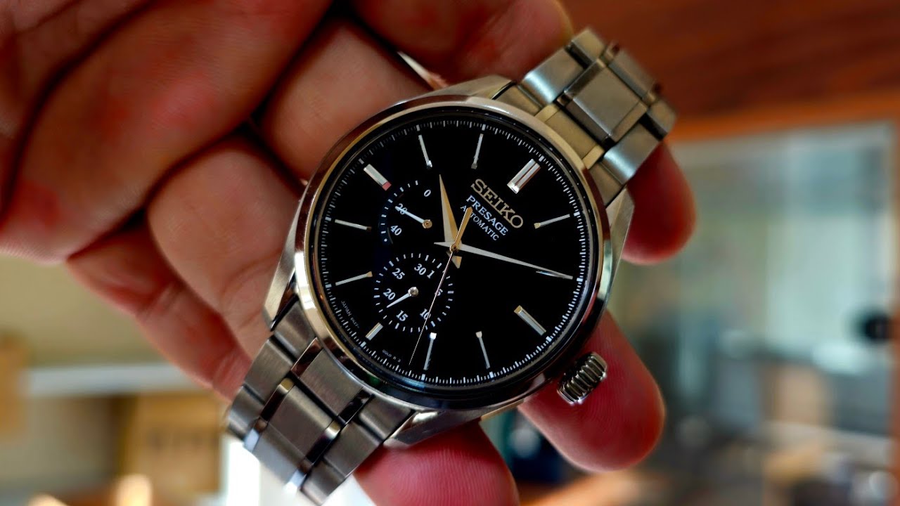Seiko Presage Titanium Đen SARW043 - YouTube