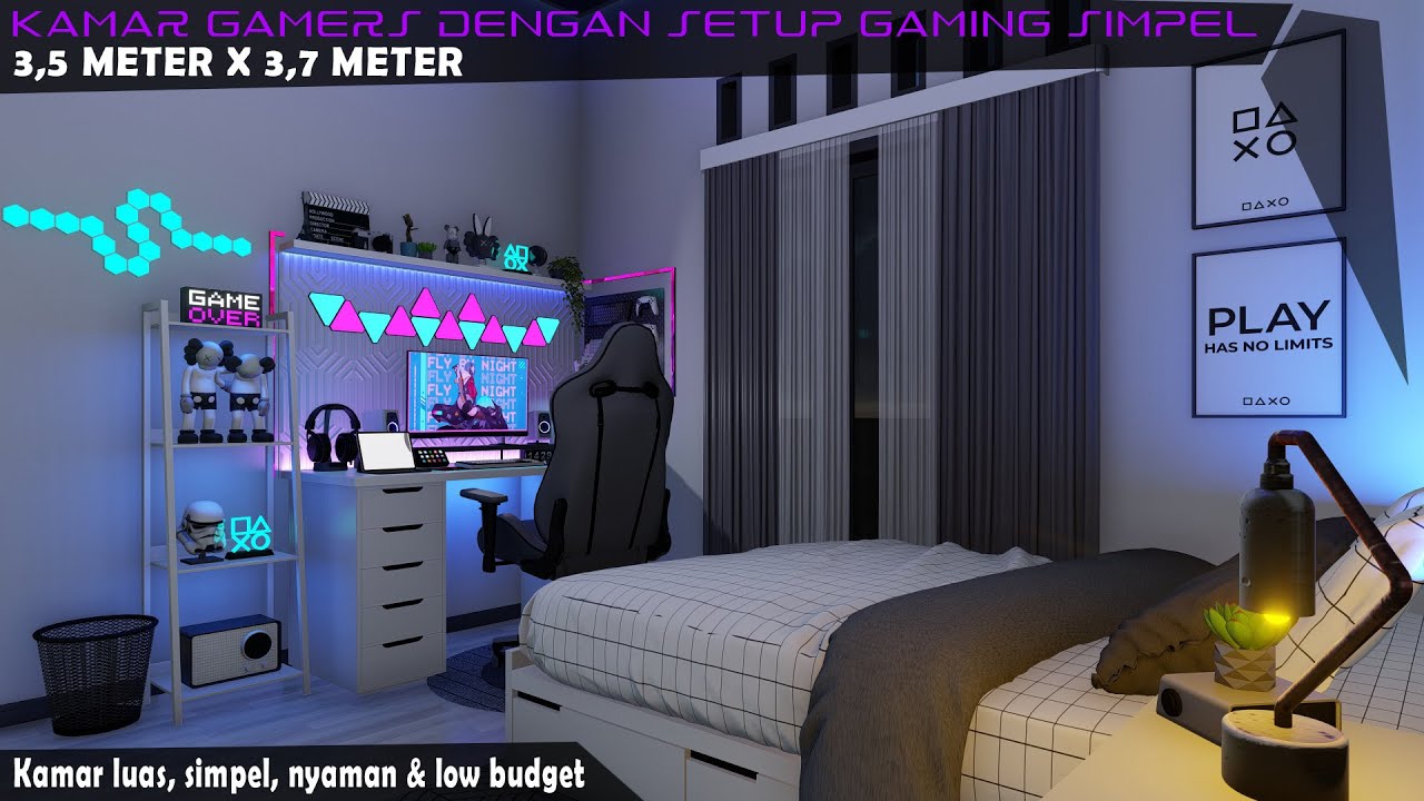 KAMAR GAMERS DENGAN SETUP GAMING SIMPEL & (LOW BUDEGT)? - YouTube