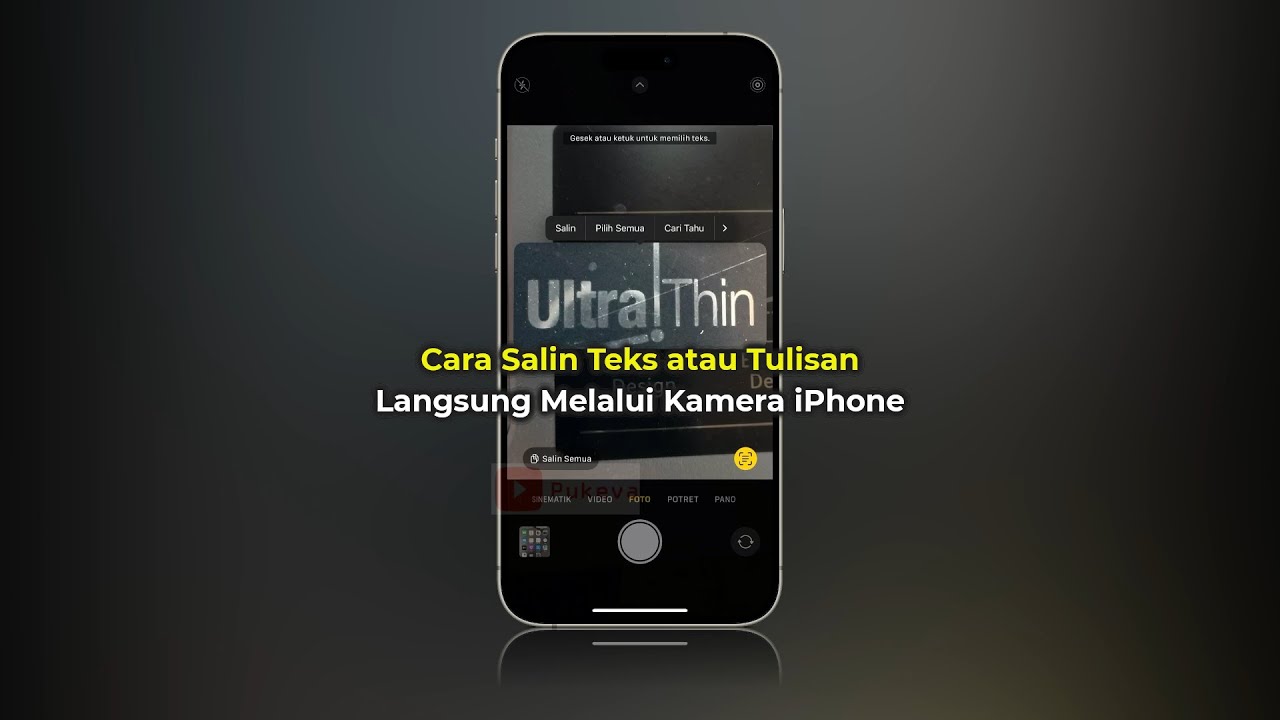 Cara Salin Teks/Tulisan Langsung Melalui Kamera iPhone atau iPad (Live Text) - YouTube