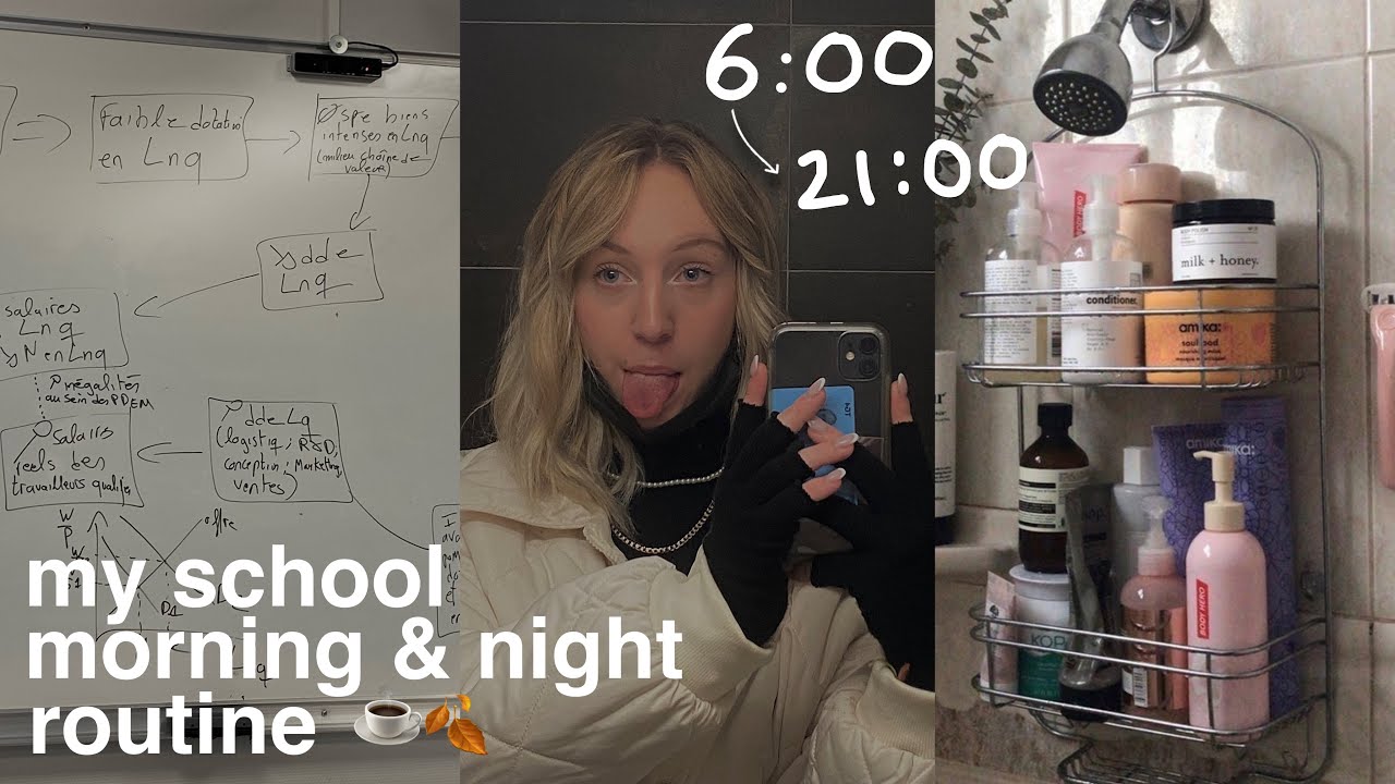school morning & night habits (routine) - YouTube