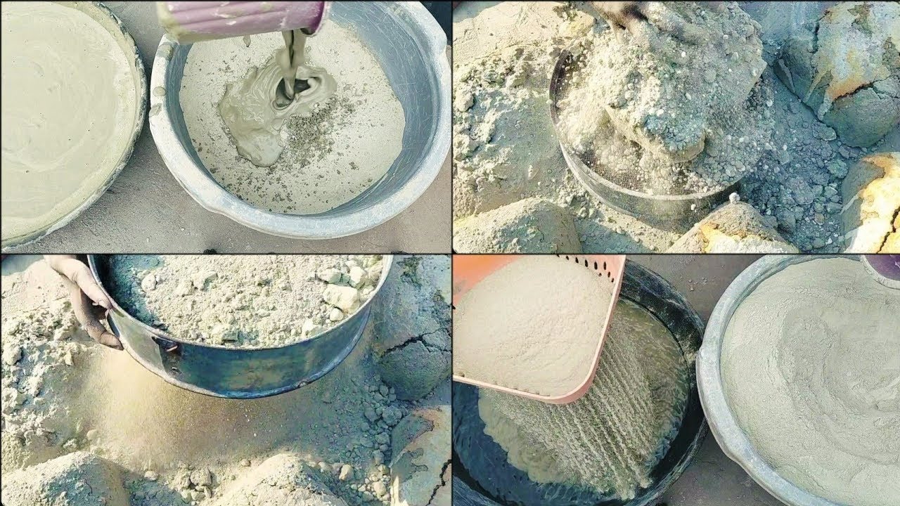 ASMR:soft creamy snappy 💛 dirt crumble dry on steel sieve+sifting in ...
