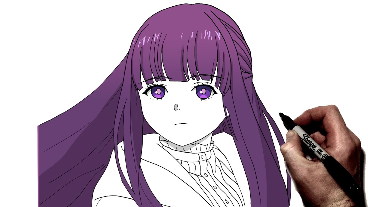 How To Draw Fern | Step By Step | Frieren Journey's End - YouTube