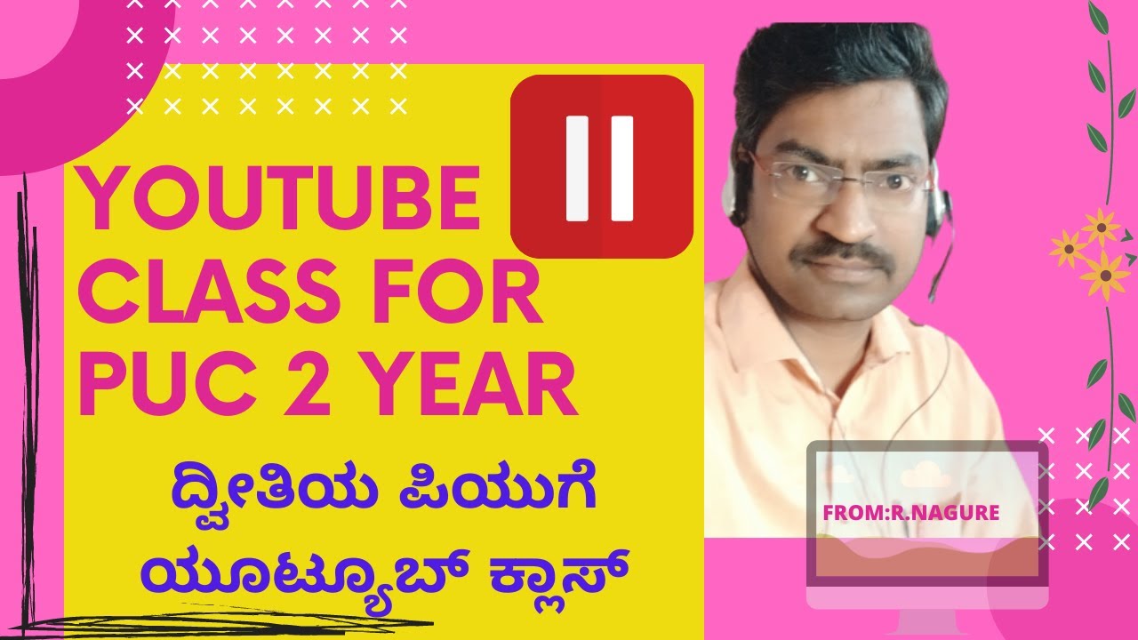 Youtube Class for Second PUC|Second PUC Youtube class Karnataka|Youtube ...