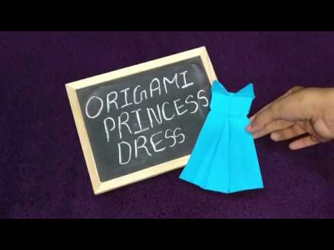 How to make an Origami Princess Dress / quick and easy crafts - YouTube