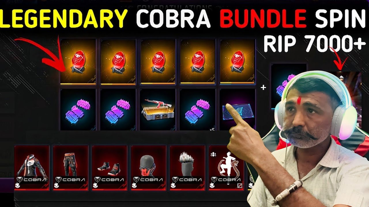 LEGENDARY COBRA BUNDLE SPIN NEW EVENT FREE FIRE || COBRA BUNDLE EVENT ...