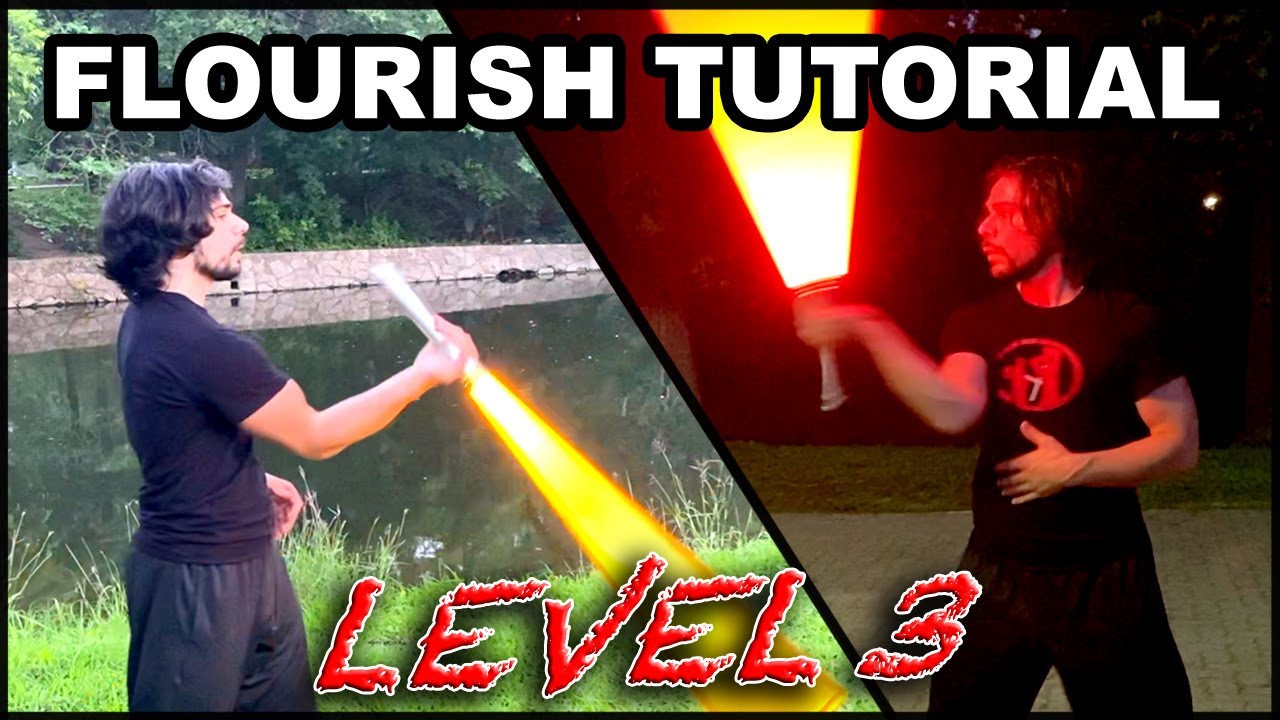 Lightsaber flourishing tutorial | Spin and REVERSE GRIP | Level 3 - YouTube