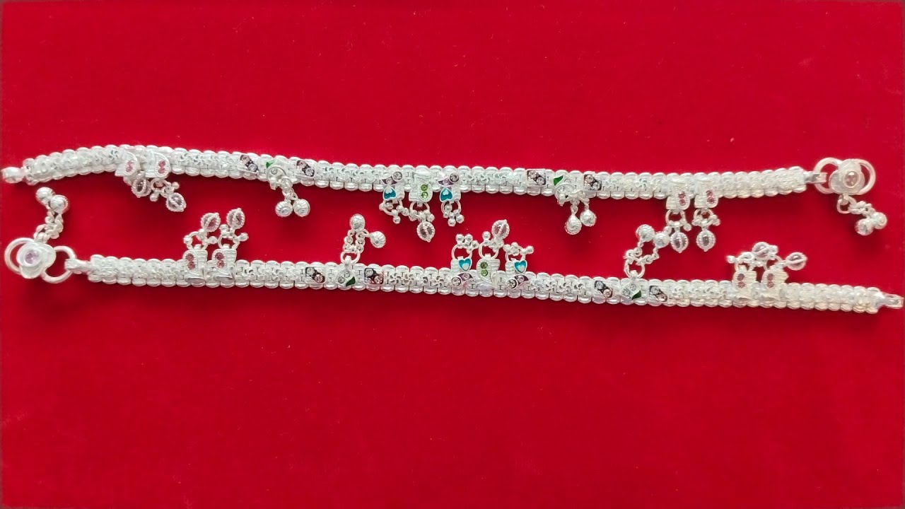 Beautiful silver Payal | Simple payal design | Pihu jewellery design ...