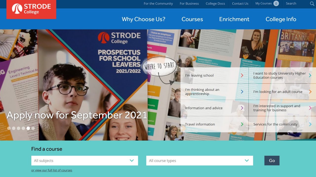 How to Apply to Strode College Online - YouTube