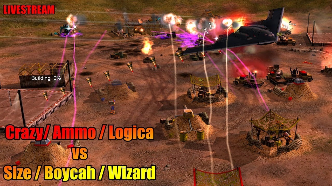 Huge Epic 3v3 Challenge - Generals Zero Hour Multiplayer Live - YouTube
