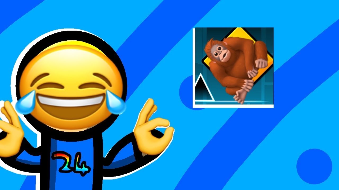 FUNNY MONKE GEOMETRY DASH LEVELS! 😂 😂 😂 😂 - YouTube
