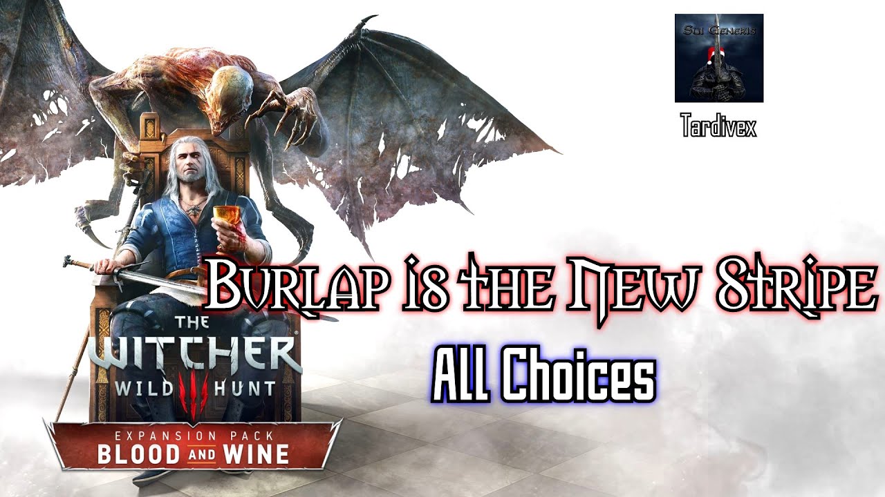 [The Witcher 3: Blood and Wine] Burlap is the New Stripe - All Choices ...