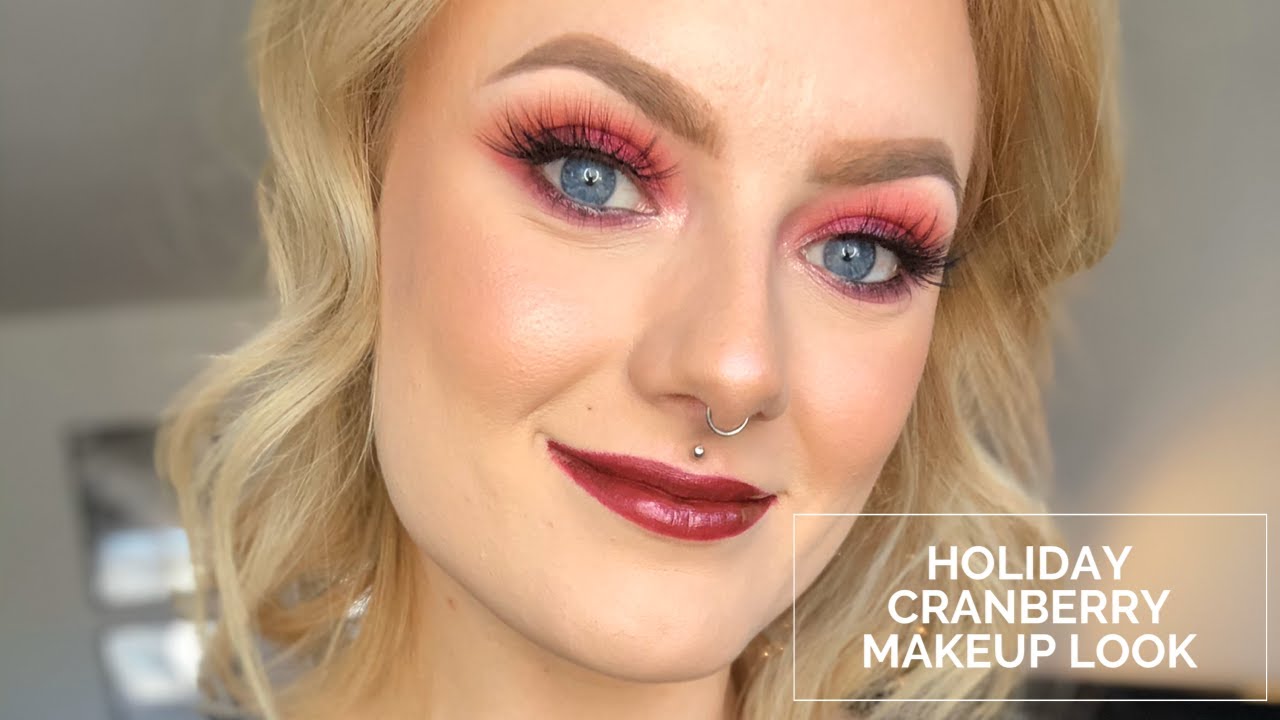 HOLIDAY GLAM LOOK #3 // CRIMSON CRANBERRY MAKEUP TUTORIAL - YouTube