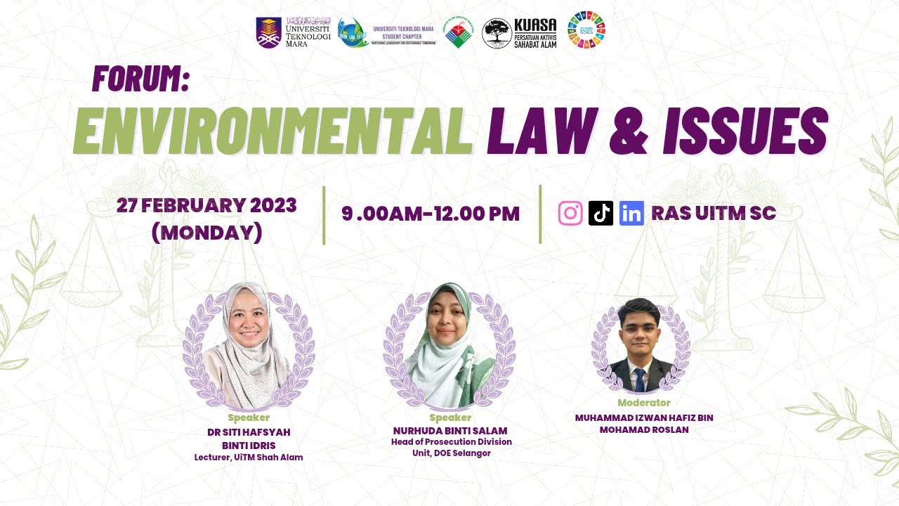 FORUM : ENVIRONMENTAL LAW & ISSUES - YouTube