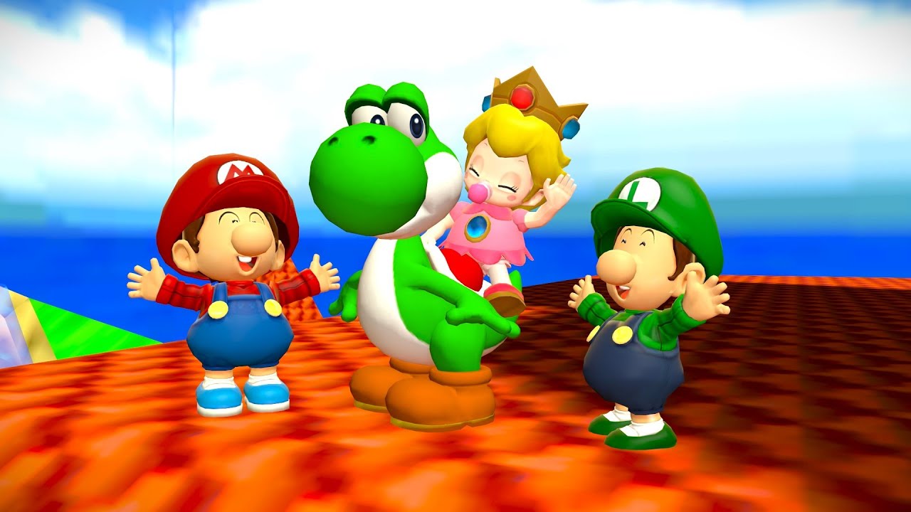 Baby Peach riding Yoshi - YouTube