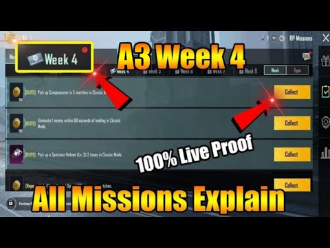 BGMI A3 Week 4 Missions Explain | Royale Pass Freaky Fiesta Week 4 All ...