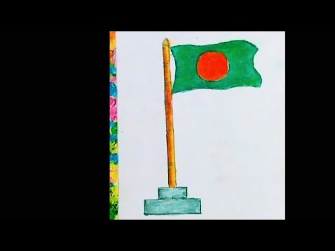 How to draw Bangladesh National Flag ll Easy Bangladesh National Flag ...