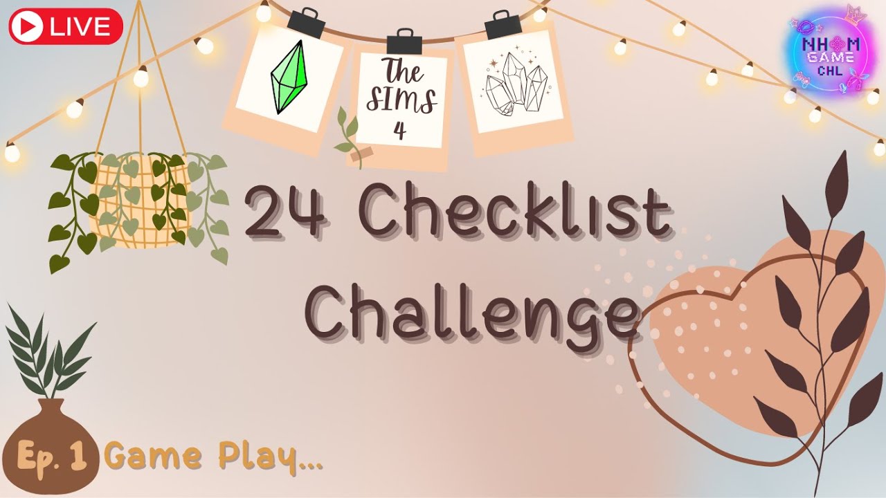 The Sims 4 : 24 Checklist Challenge Ep. 1 - YouTube