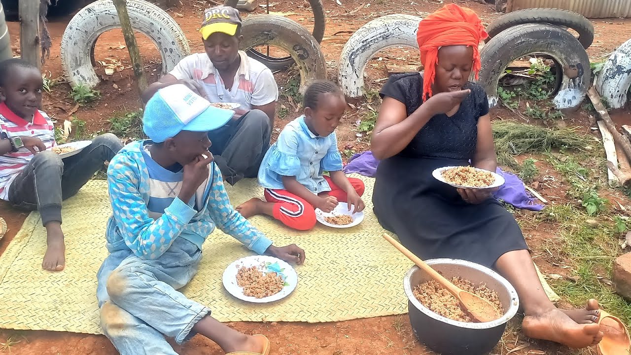 cook with me dinner of mixed foods in the poor villages of kenya ...