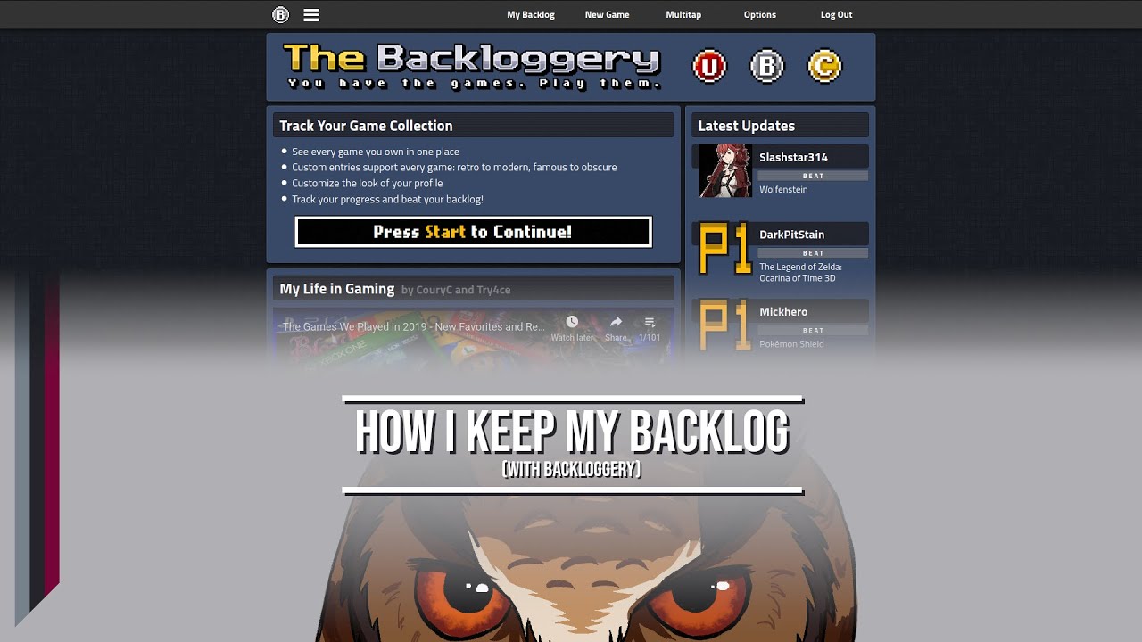 How I Keep my Backlog (with Backloggery) - YouTube