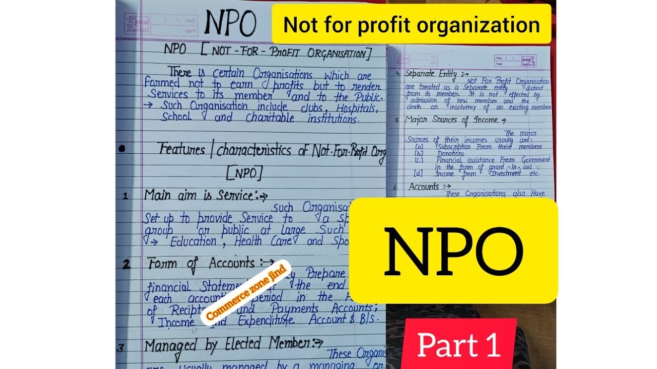 NPO - Not for profit organization | Basic introduction | Features ...