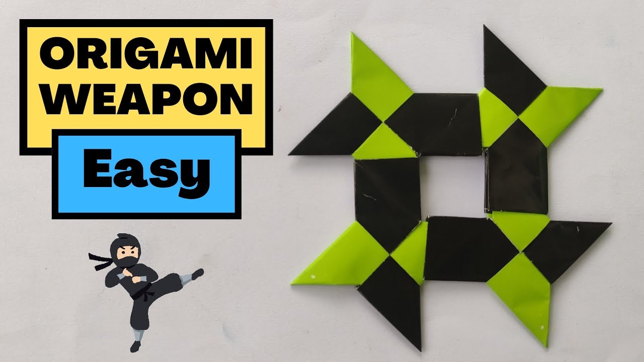 ORIGAMI WEAPON - how to make a weapon shuriken with paper origami ...