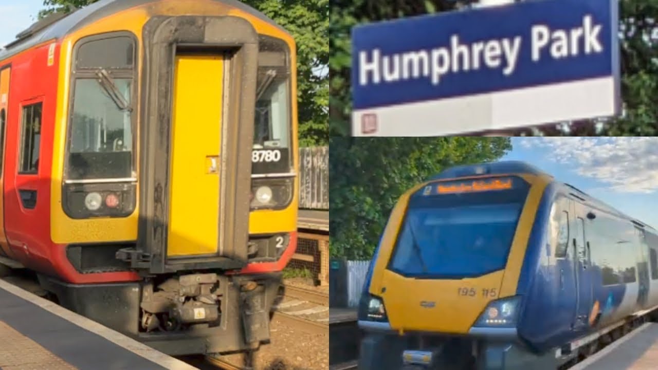 Fast trains at Humphrey Park Station - YouTube