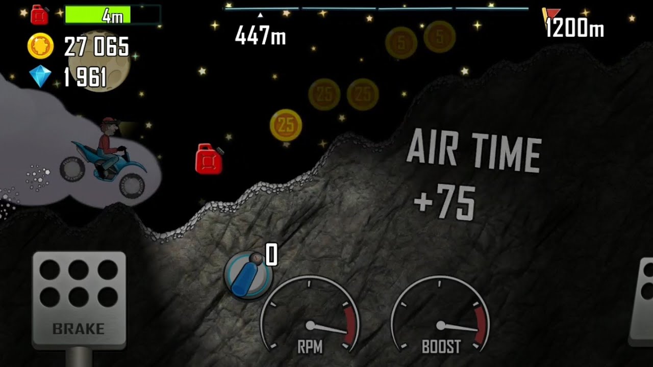 Night ( अंधेरे ) में 😍 Bike Driving || Hill Climb Racing Game || Bike ...