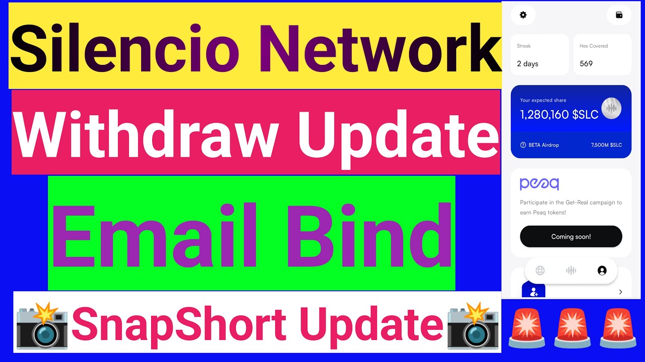 Silencio Network Withdraw Update | Silencio SnapShort Update | Silencio ...